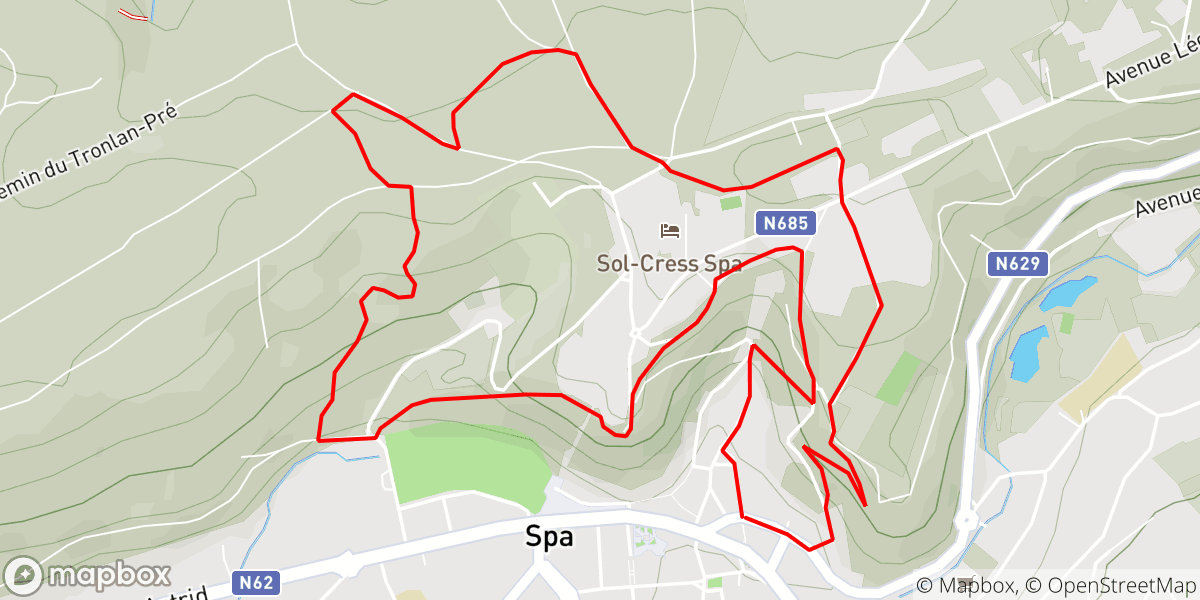 ExtraTrail Spa Groen. 5km en 234D+ hoogtemeters in Spa