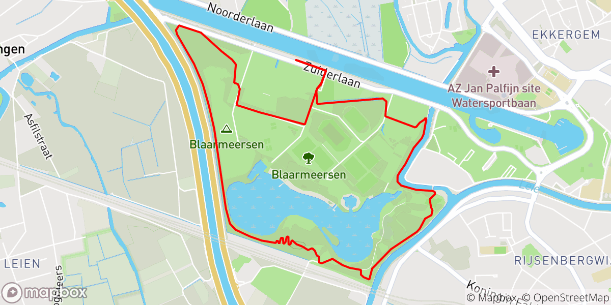 Loopomloop Gent - groen skiberg. 6km en 8D+ hoogtemeters in Gent