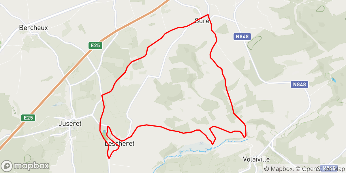 Wandeling van de reiger. 15km en 239D+ hoogtemeters in Vaux-sur-Sûre